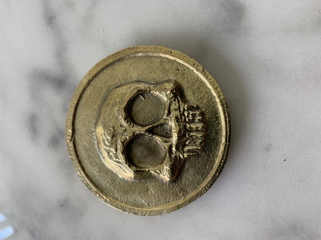Bronze Skull Pirate Coin – ArtByAdrock